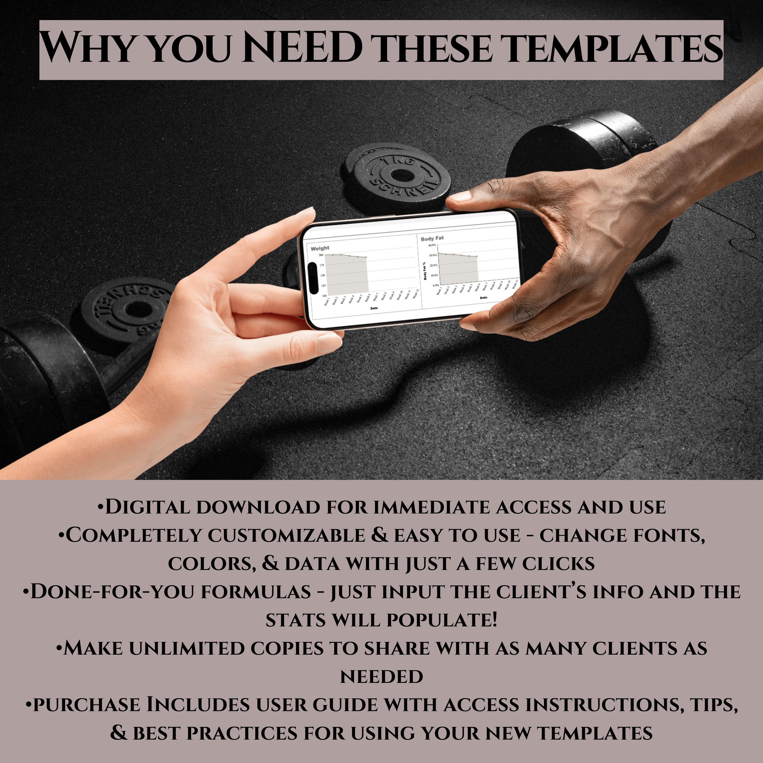 Personal Trainer Client Tracking Template BUNDLE, Client Program, TDEE ...