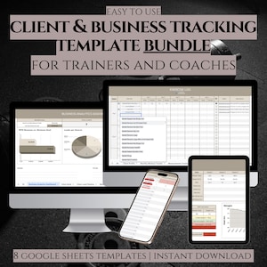 Personal Trainer Client Tracking Template BUNDLE, Client Program, TDEE and BMI Calculator ...