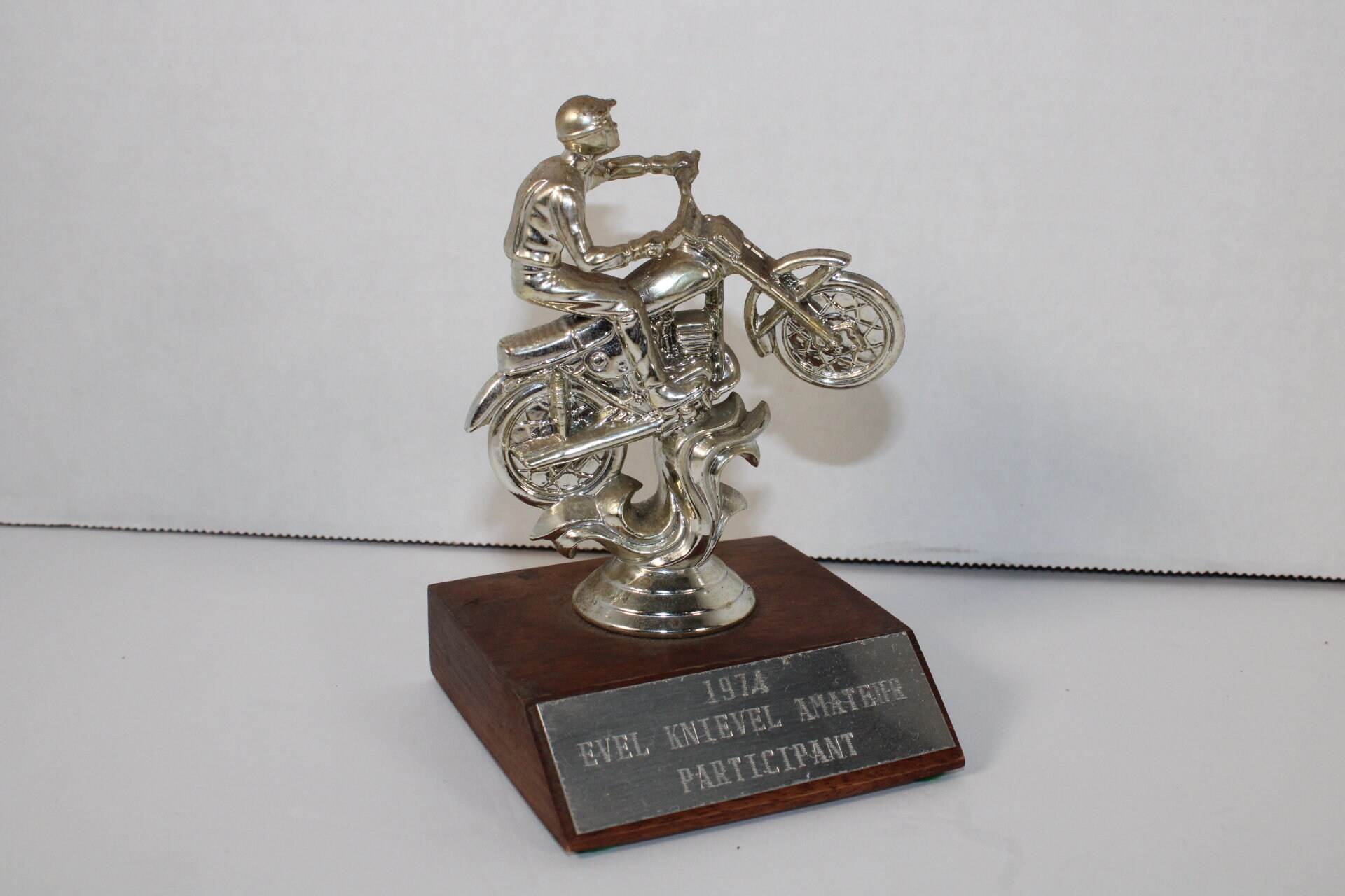 1974 Evel Knievel Snake River Motorcycle Race Trophy! Billed as ...