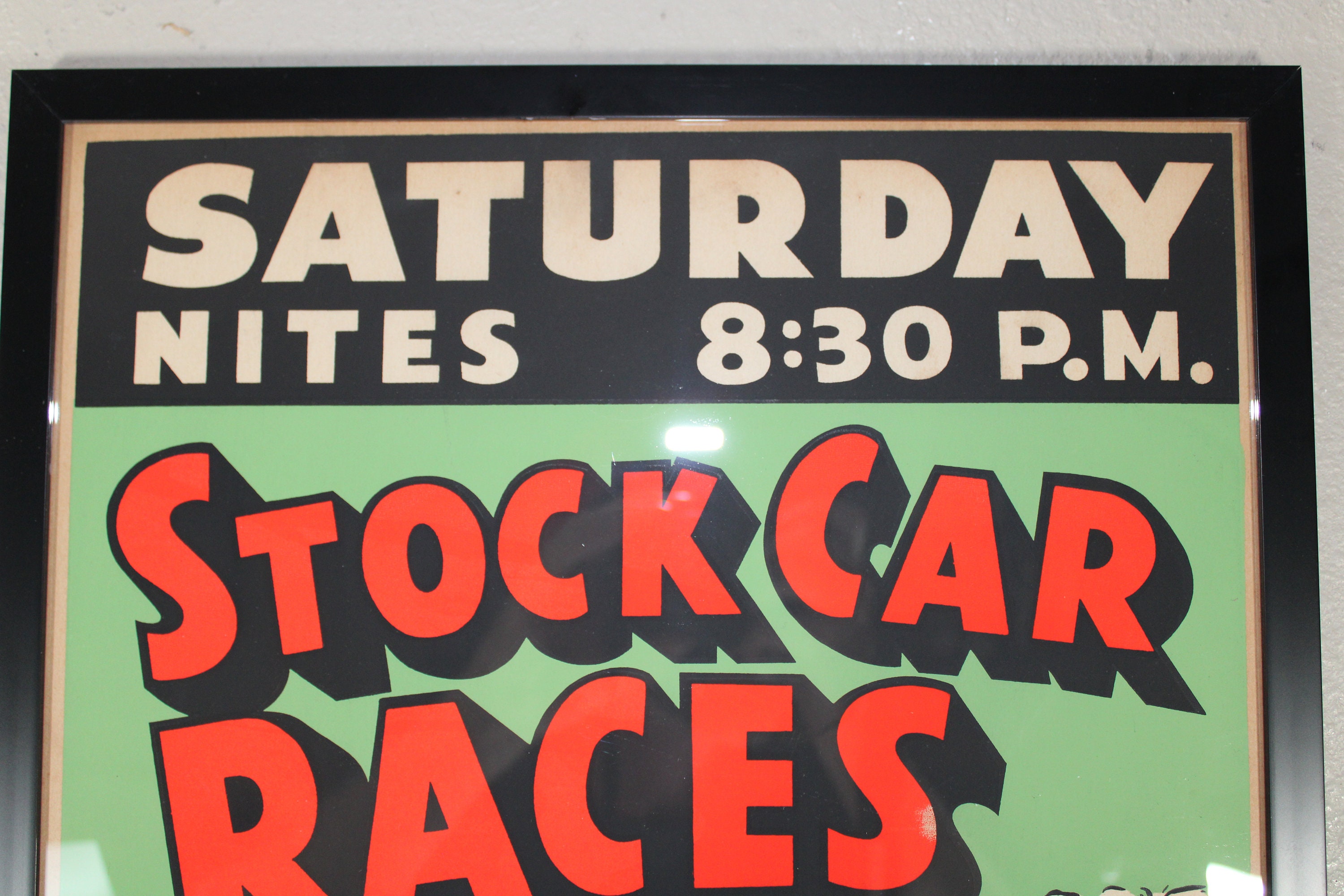 1950s Broadway Speedway Stock Car Racing 14X22 Framed Poster! Knoxville ...