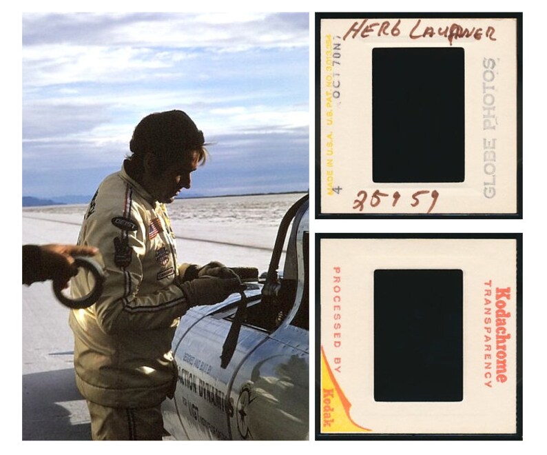 1970 Blue Flame Original Negative Photo Slide! Gary Gabelich Bonneville ...