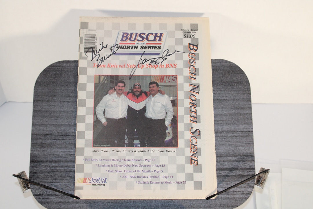 Robbie Knievel Autographed NASCAR Team Newspaper Program! Signed by ...