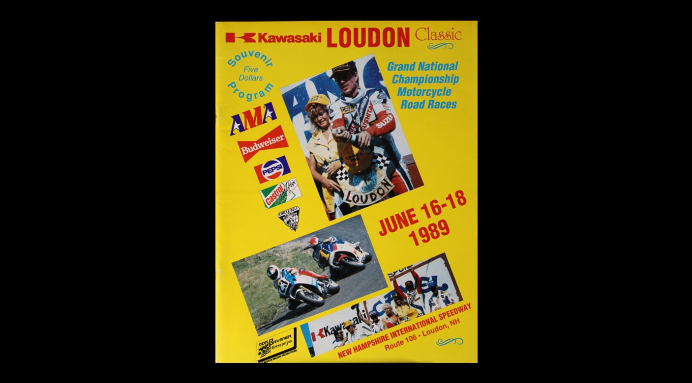 1989 Loudon Classic Championship Racing Program Vintage Road Race, AMA ...