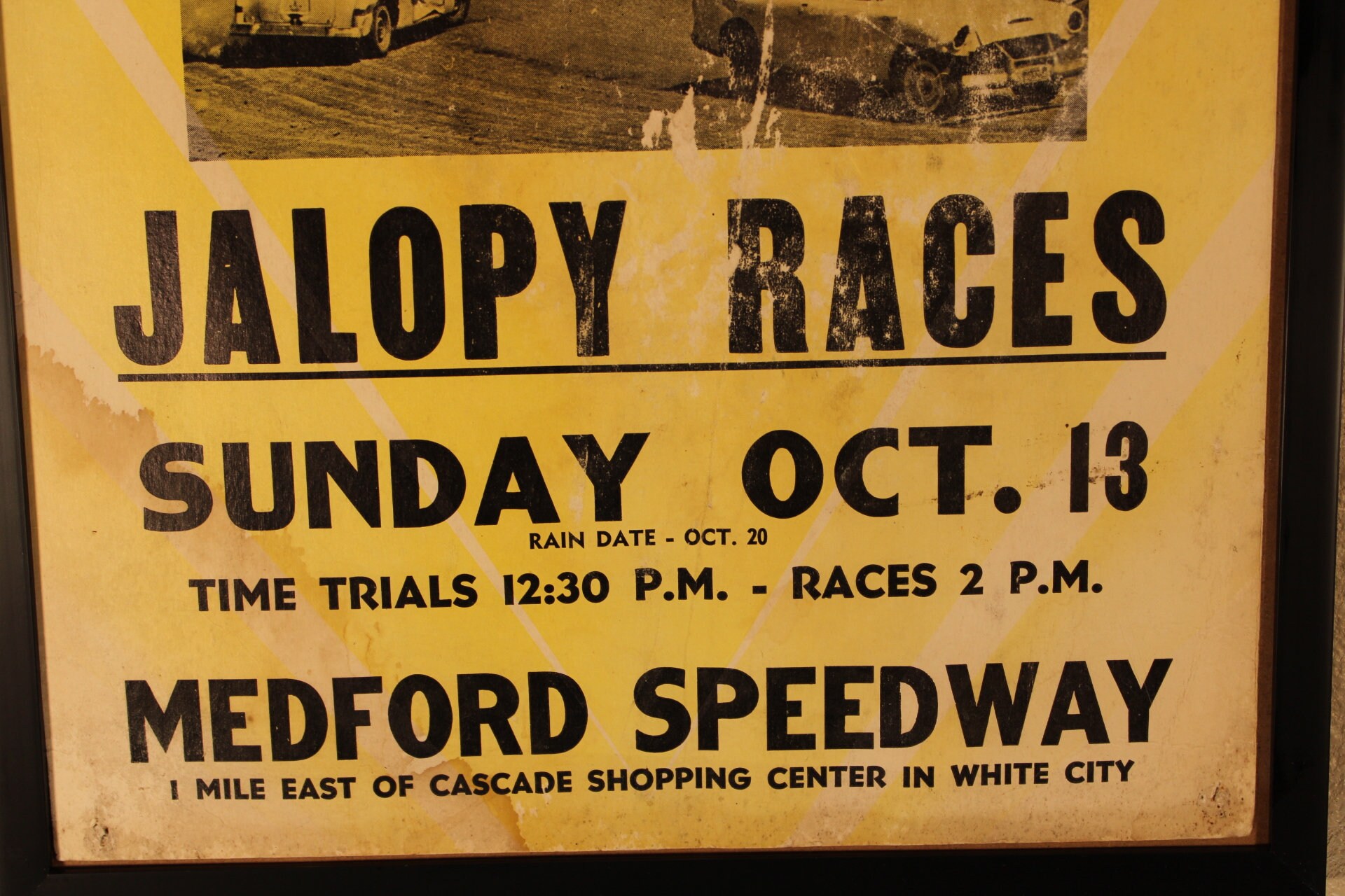 1963 Jalopy Auto Racing 14X22 Framed Poster! Medford Speedway Vintage ...