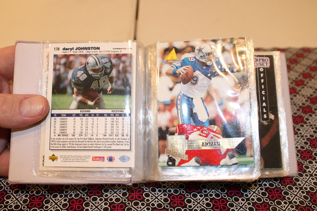 1990s NFL Dallas Cowboys & Vikings 40 Card Lot W/case! T Aikman, E ...