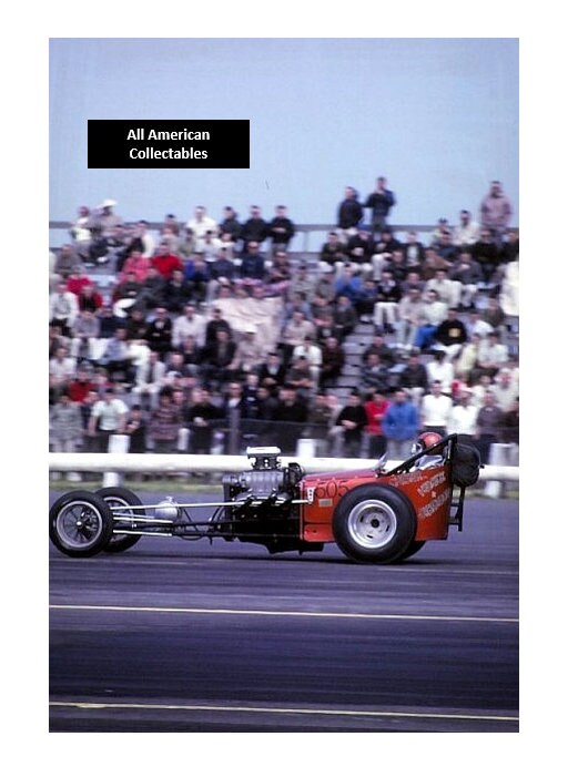 1964 NHRA Hot Rod & Dragster Original Negative Photo! Red Drag Car ...