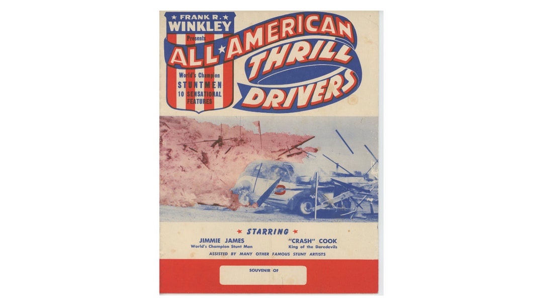 1947 All American Thrill Drivers Auto Daredevils Show Program - Etsy