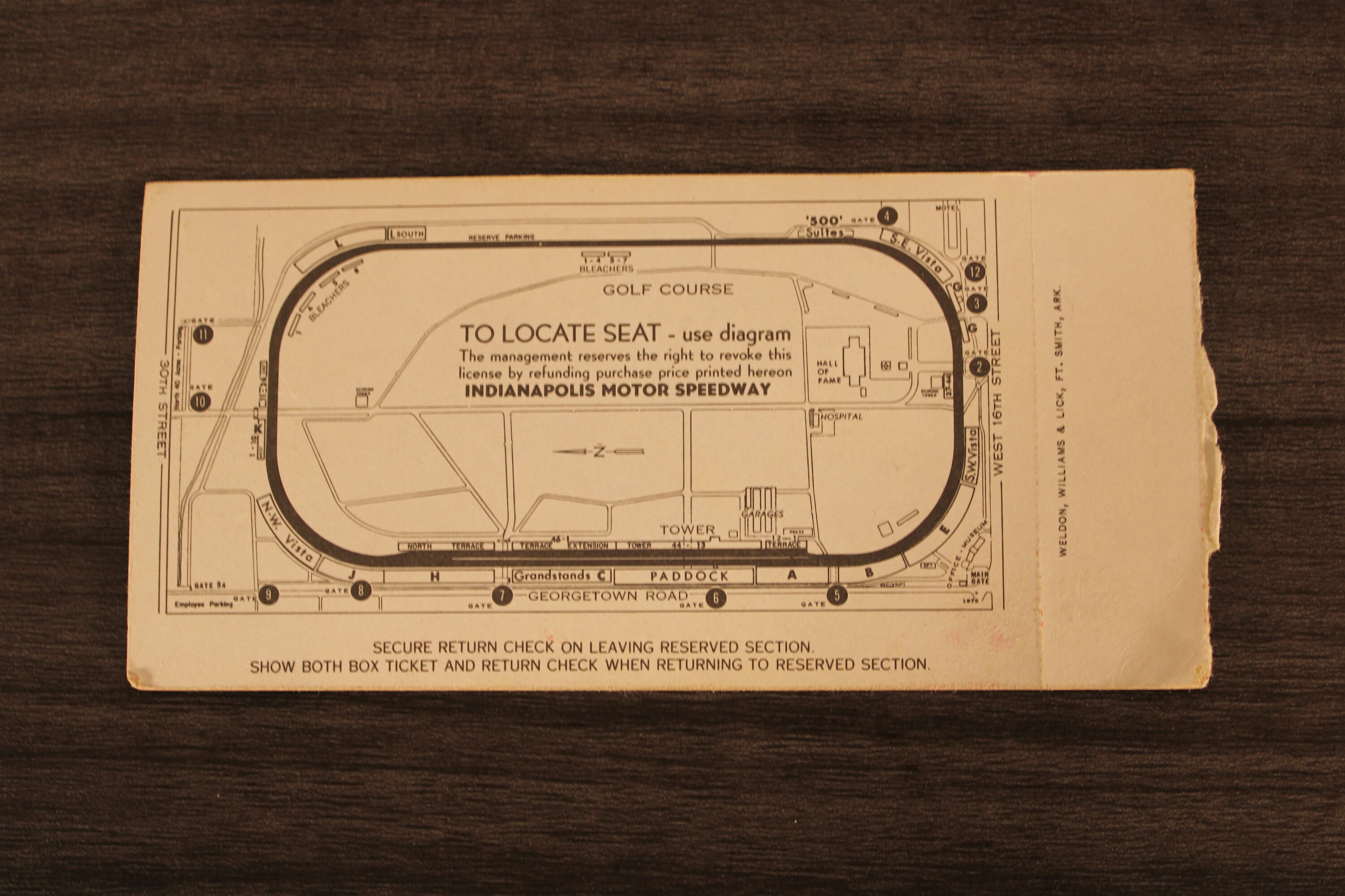 1977 Indy 500 Racing Ticket Vintage Indianapolis Race Stub, Racer ...