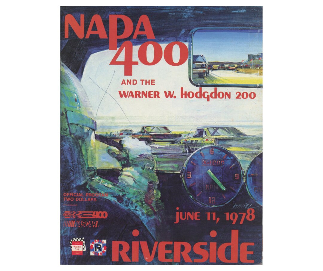 1978 Napa 400 NASCAR Race Program Rare Vintage Riverside International ...