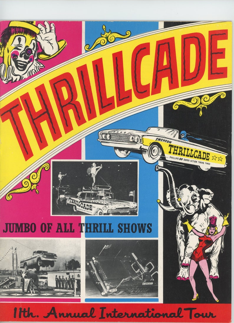 1960 Auto Thrill Show Event Program! Rare Aut Swenson Thrillcade Stunt ...