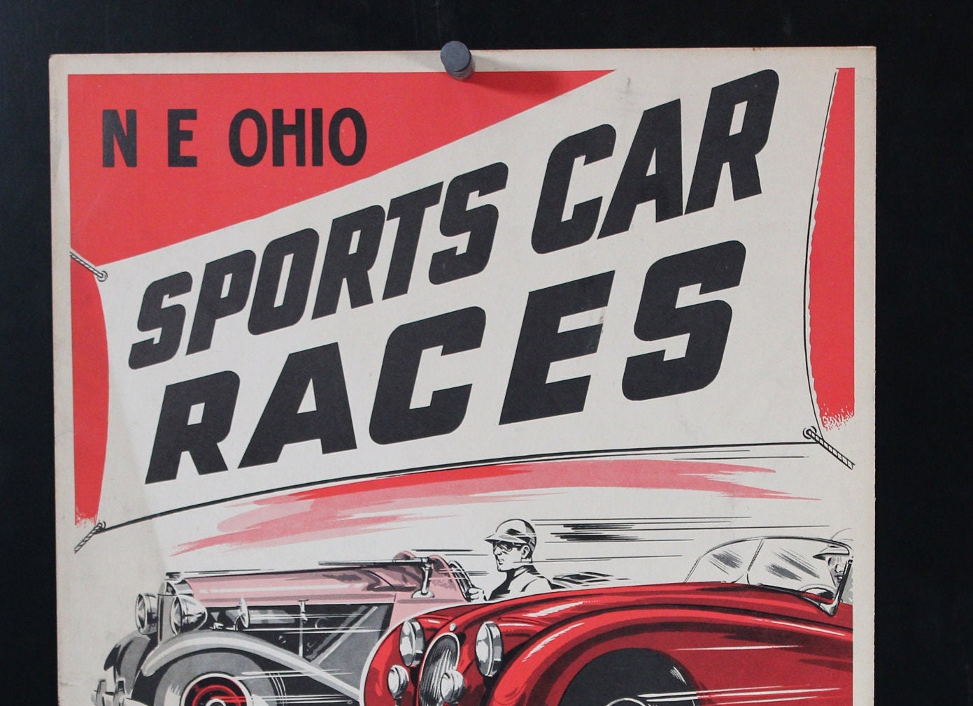 1950s Akron Ohio Sports Car Race Framed Poster! Rare 22x14 NE OH Auto ...