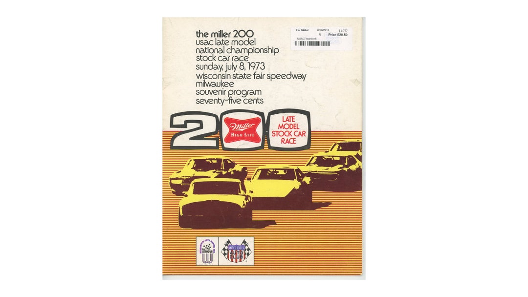 1973 Wisconsin Stock Car Racing Program Rare Miller 200 USAC - Etsy