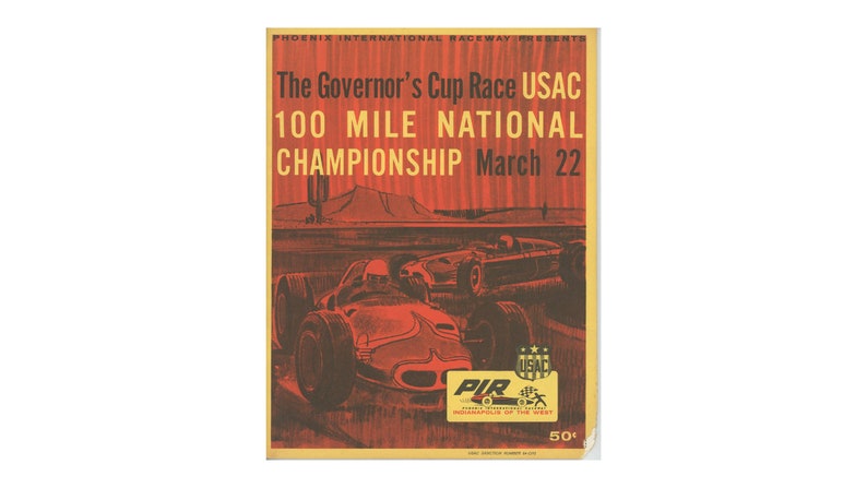 1964 Arizona Governor's Cup Race USAC 100 Mile National - Etsy