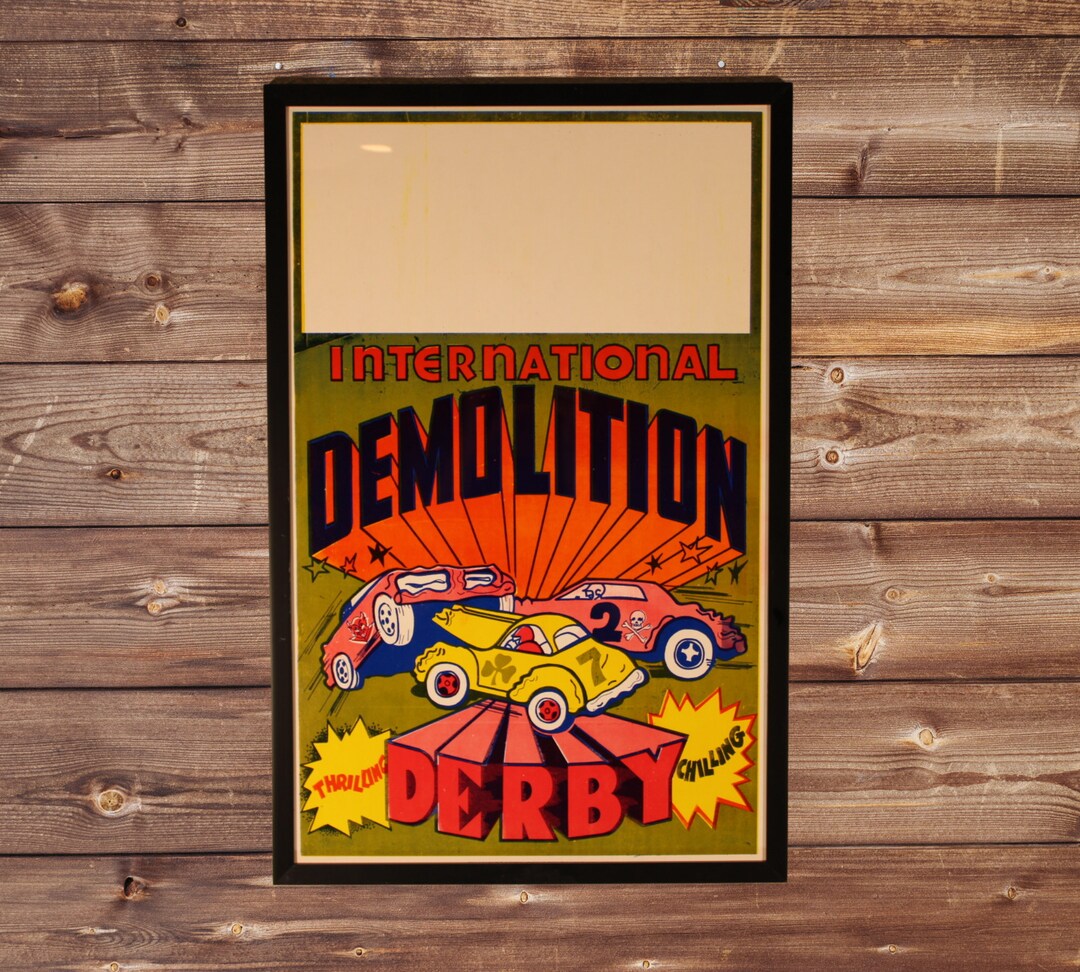 1960s International Demotion Derby 14X22 Framed Poster! Original ...
