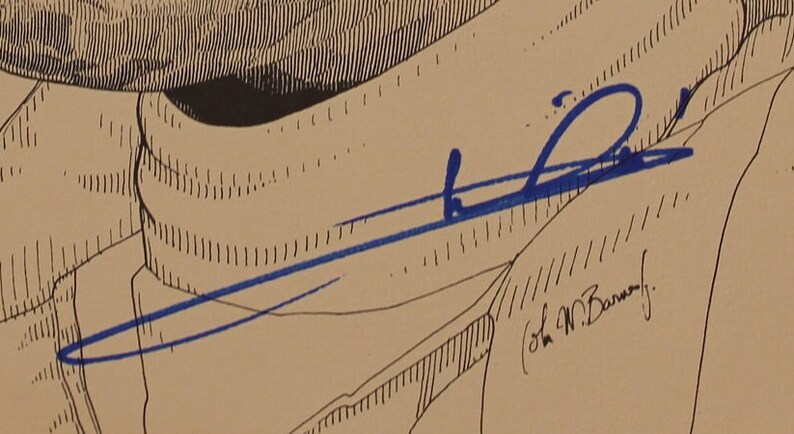 Mario Andretti Autographed Drawing! 1970s Signed Lithograph Style Art ...