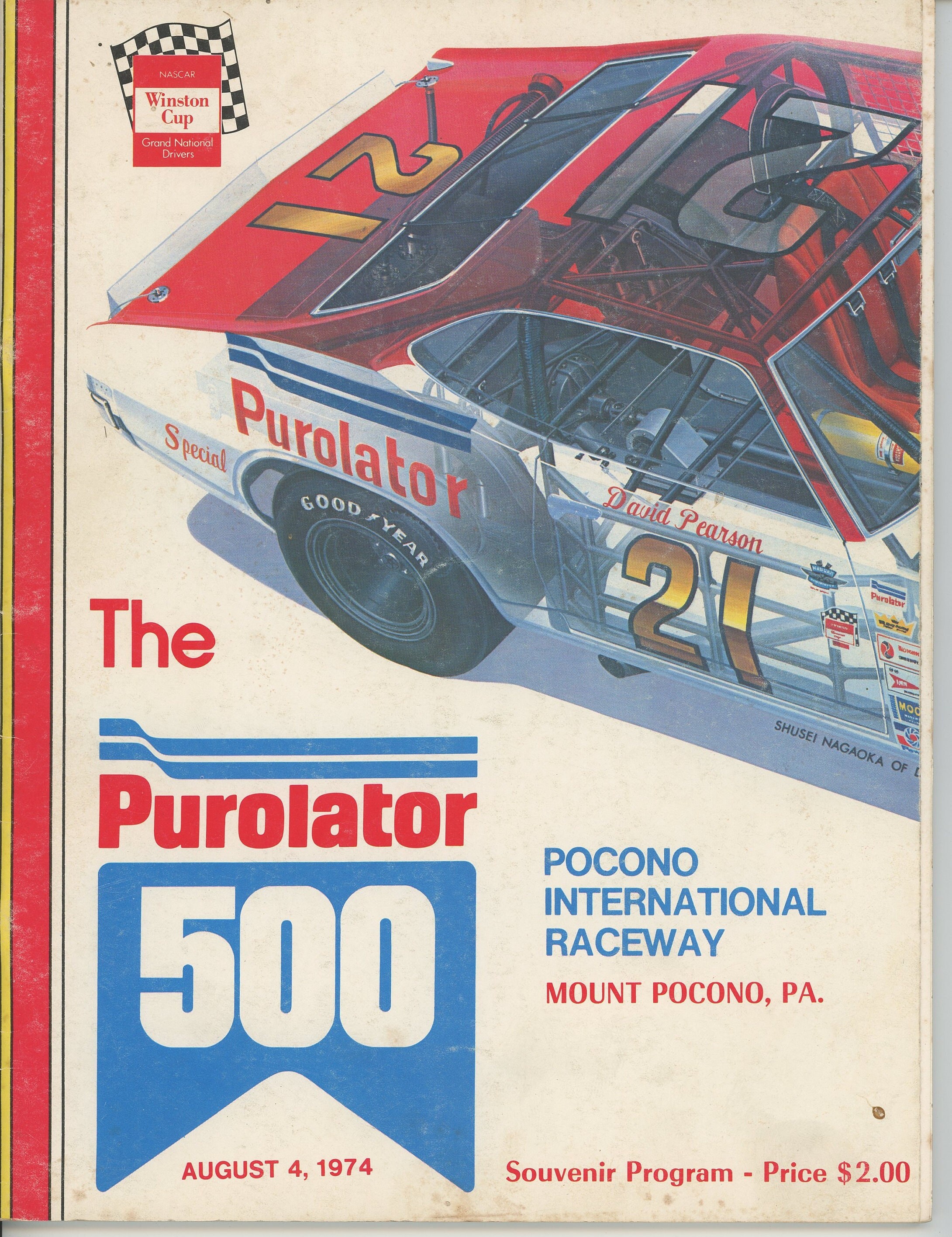 1974 Purolator 500 NASCAR Race Program! Rare Pocono Raceway Richard ...