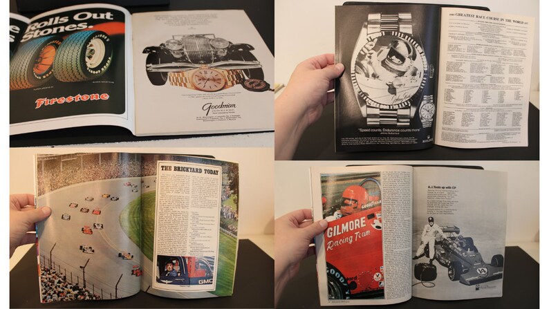 1977 Indy 500 Race Program & Pit Badge Pin With Backer Indianapolis ...