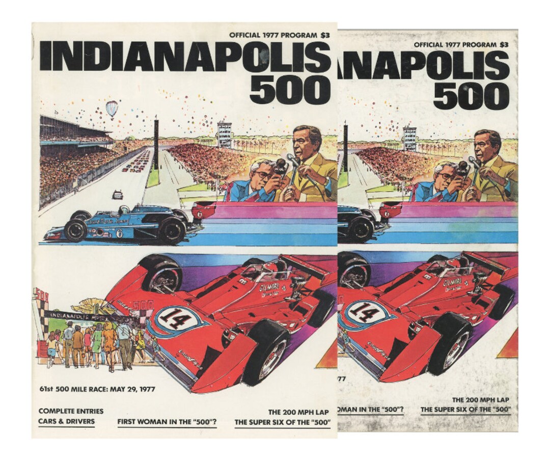 1977 Indy 500 Race Program! Rare Indianapolis Racing Programs: Choose ...