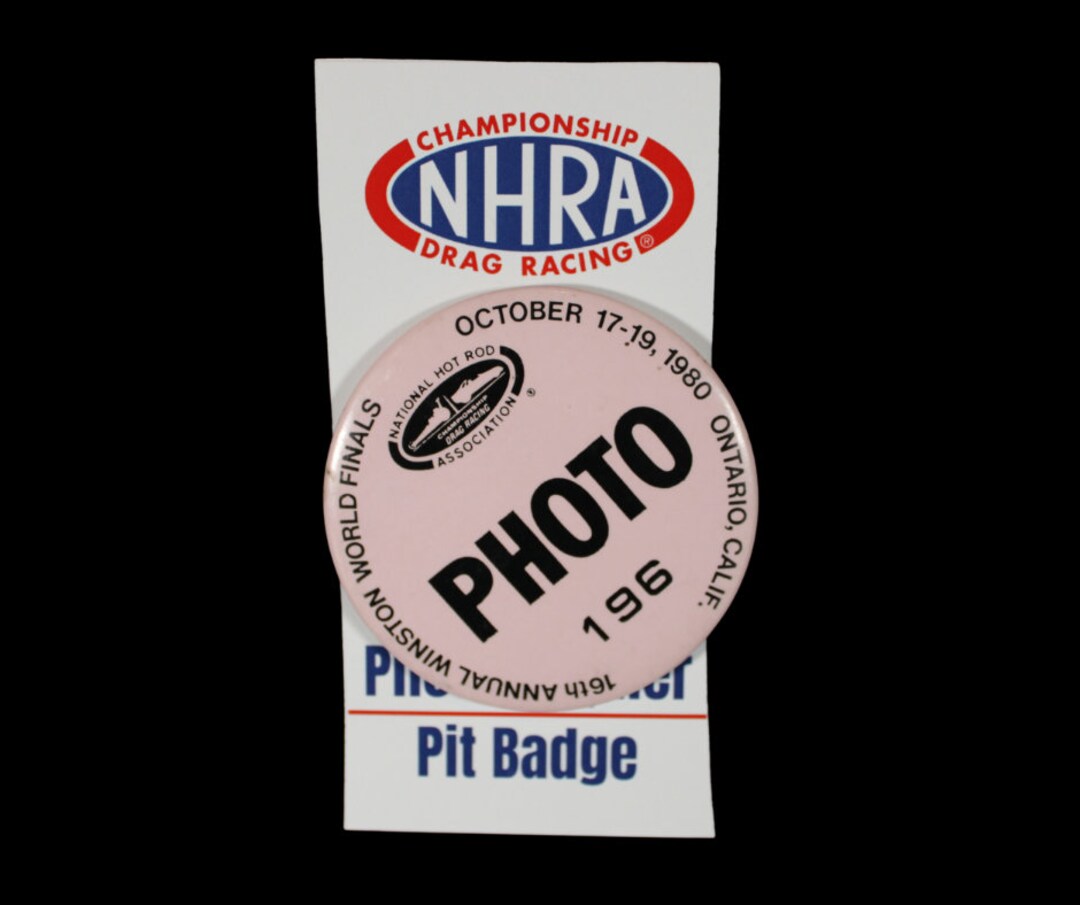 1980 NHRA Press Pass for Winston Nationals Drag Race Ontario California ...
