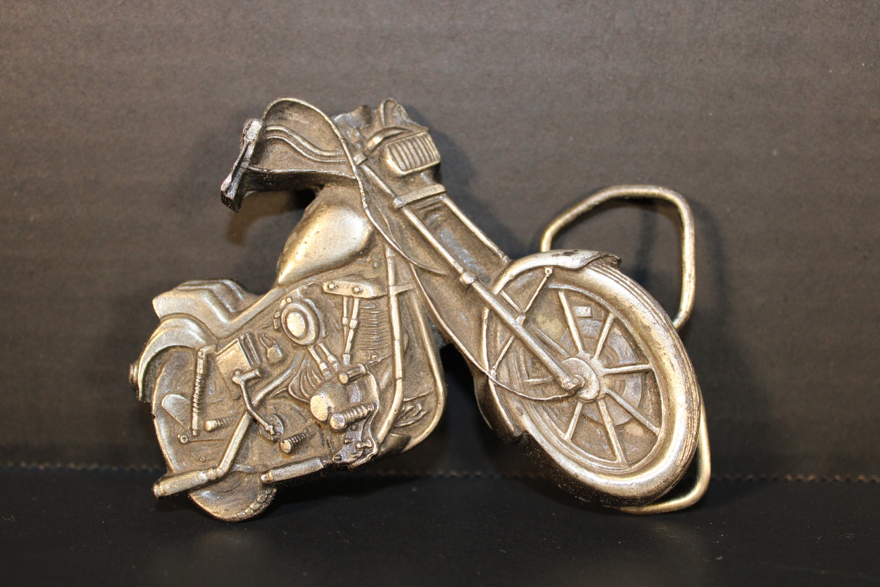 1979 Bergamont Brass Harley Chopper Belt Buckle W/gift Box - Etsy