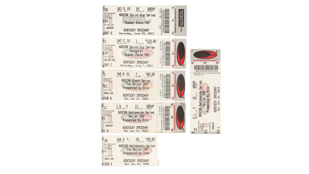 NASCAR Kentucky Speedway Racing Tickets 6 to Choose From - Etsy