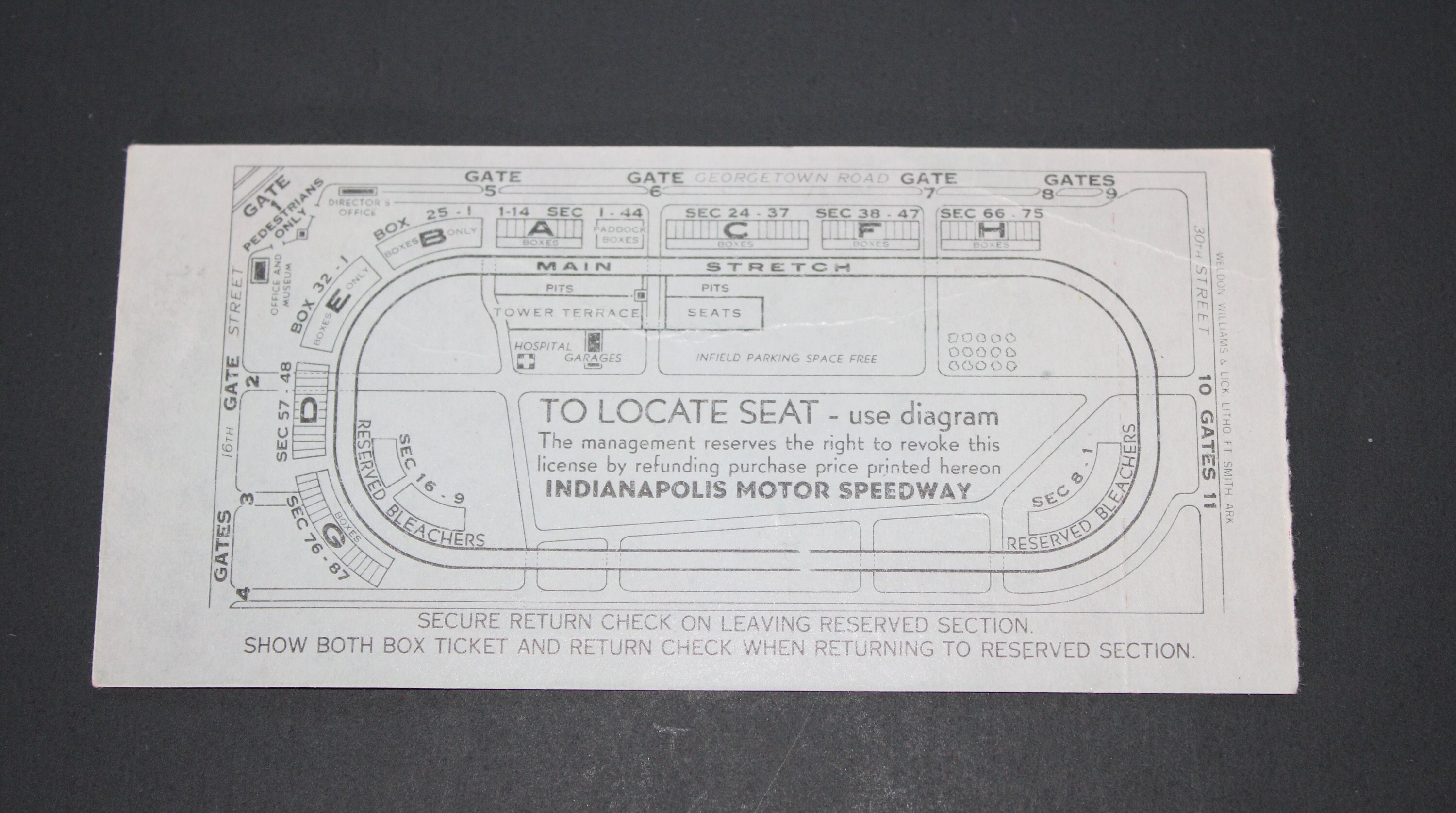 1960 Indy 500 Race Day Ticket Indianapolis Race Stub With 59 Winner ...