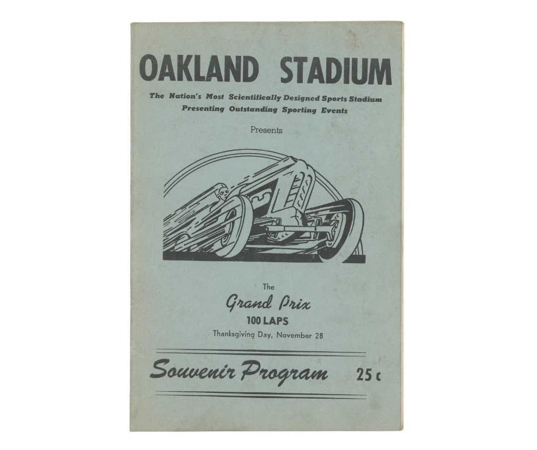 1946 Oakland Stadium Grand Prix Open Wheel Auto Race Program Rare ...
