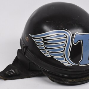 Antique Triumph Motorcycle Racing Helmet! 1940s - 1950s Hand Painted ...