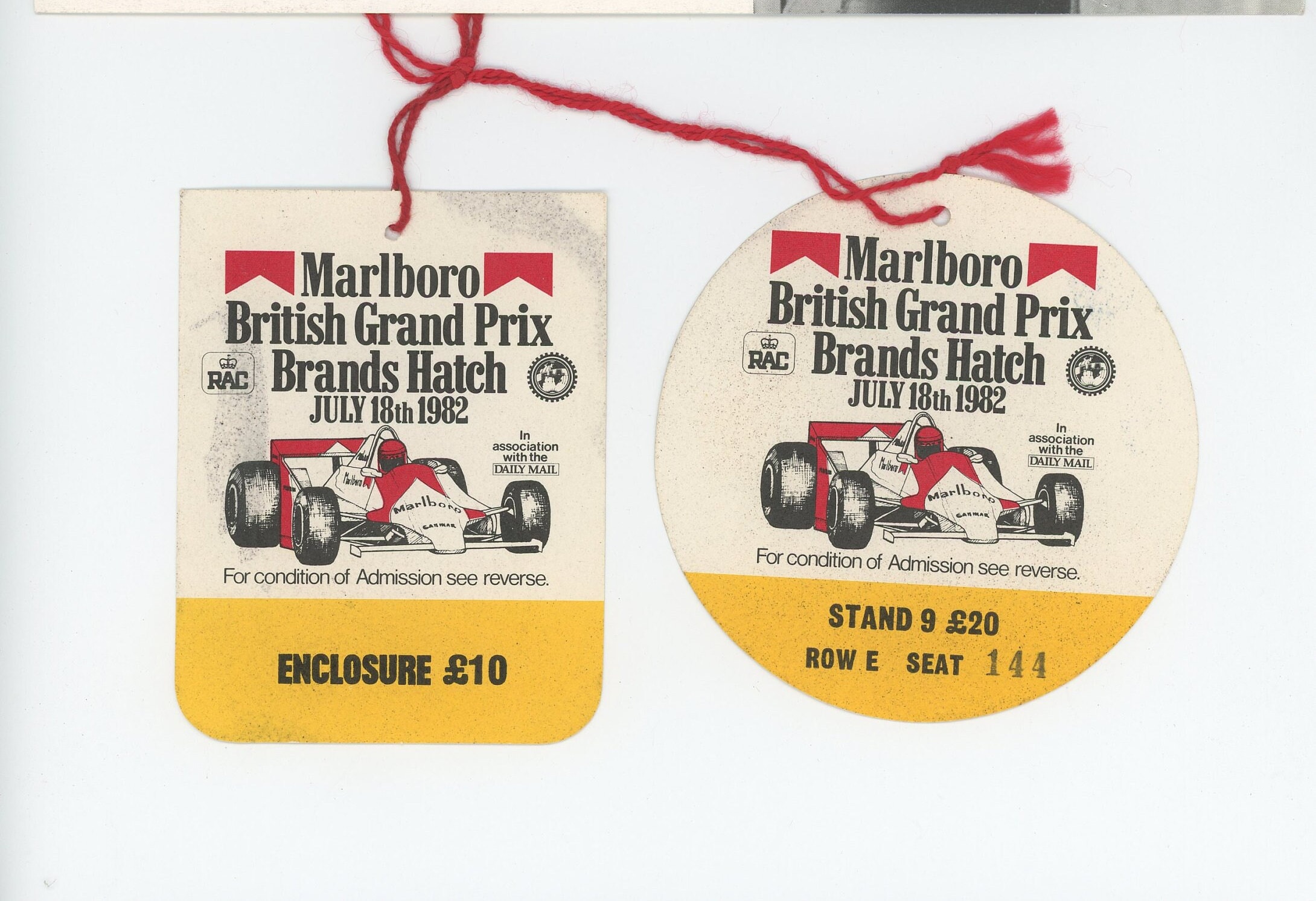 1982 British Grand Prix Racing Program, Tickets & Flyers! Vintage ...