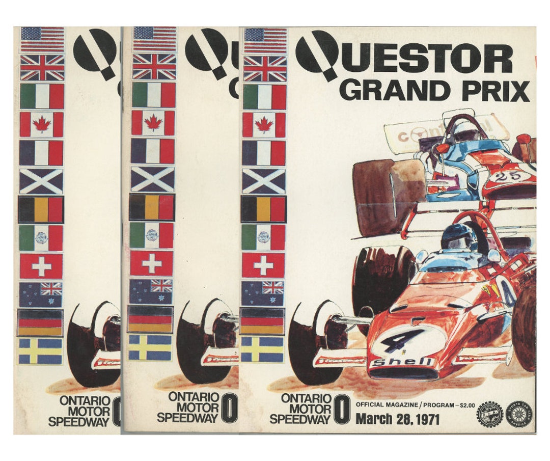 1971 Questor Grand Prix- Formula One Racing Programs: Ontario Motor ...