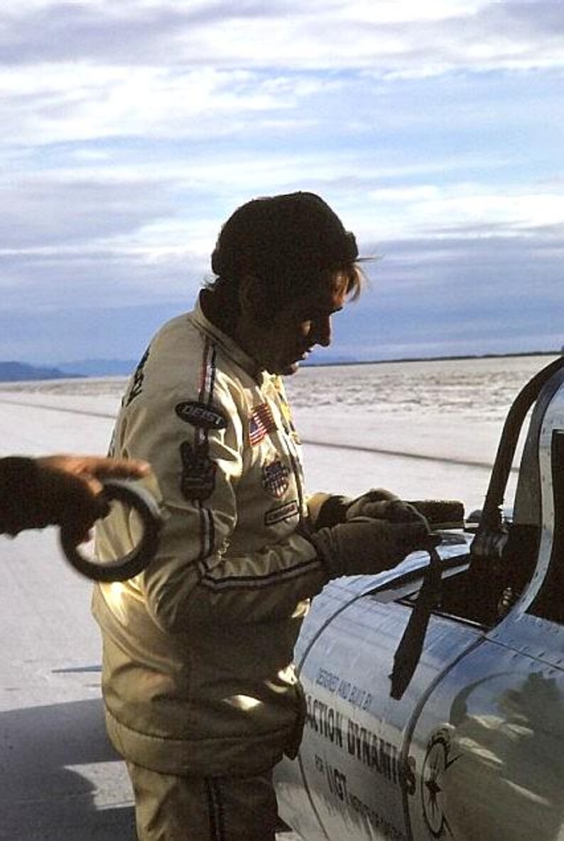 1970 Blue Flame Original Negative Photo Slide! Gary Gabelich Bonneville ...