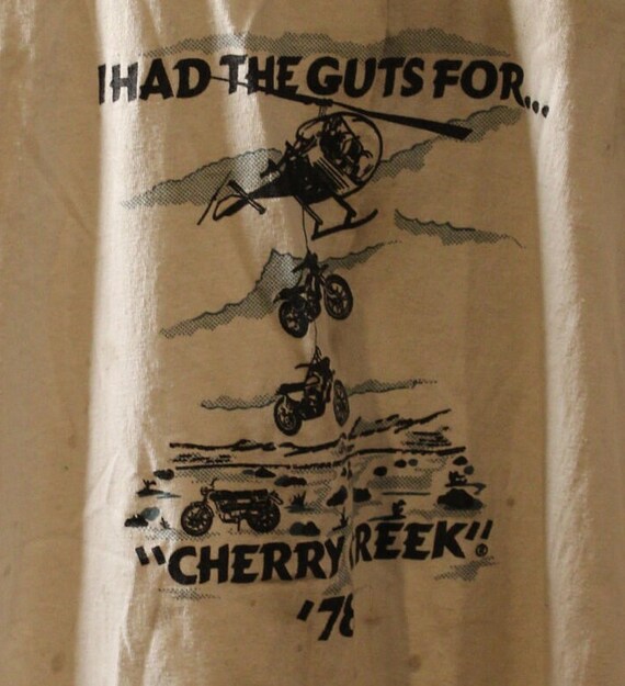 1974 Cherry Creek Motorcycle Hare and Hound Race T-Sh… - Gem