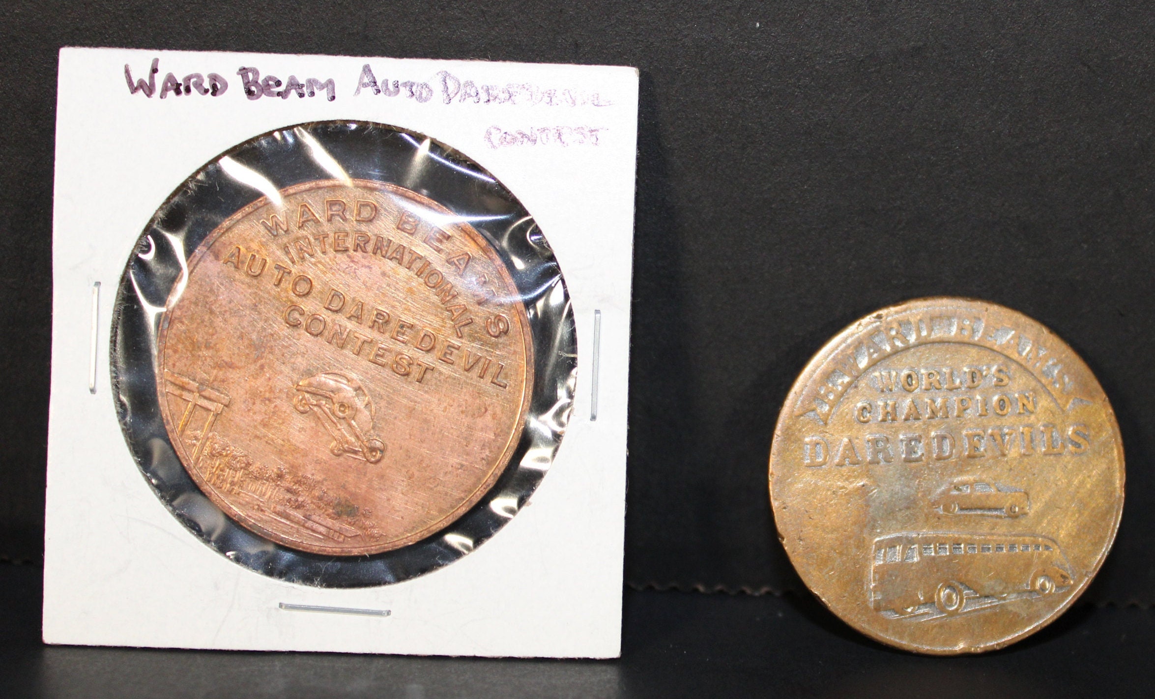 1930s Ward Beams Good Luck Coin Set! World Champion Daredevils Auto ...