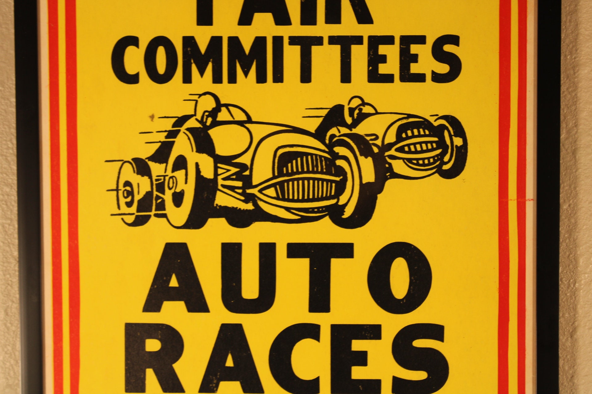 1960s RB Motor Speedway Auto Racing 14X22 Framed Poster! Rare Stock ...