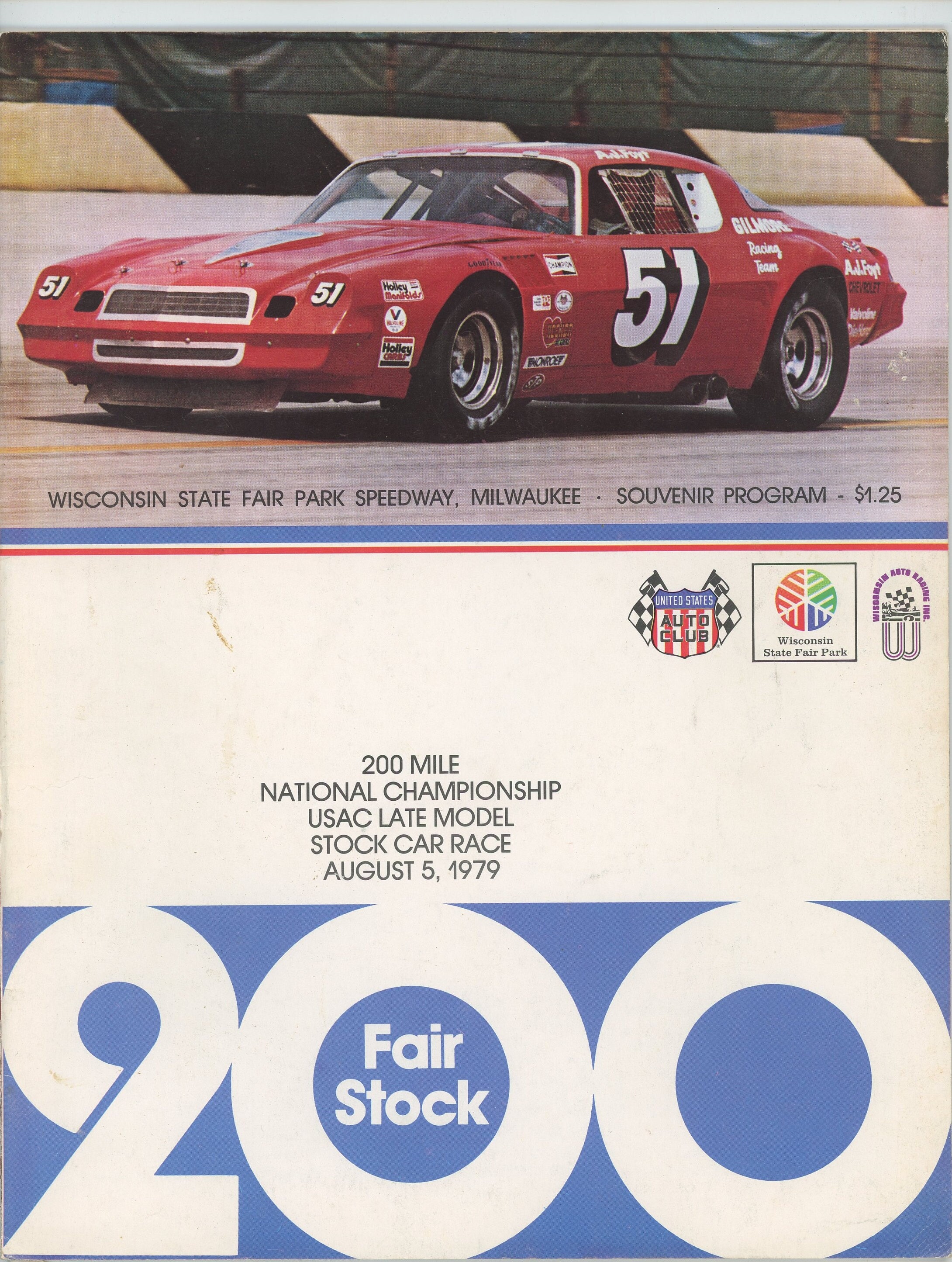 1979 Wisconsin Stock Car Racing Program Rare Vintage 200-mile National ...