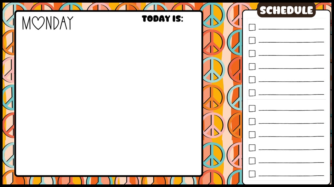 Retro Revival-agenda Google Slides & Power Point Template - Etsy