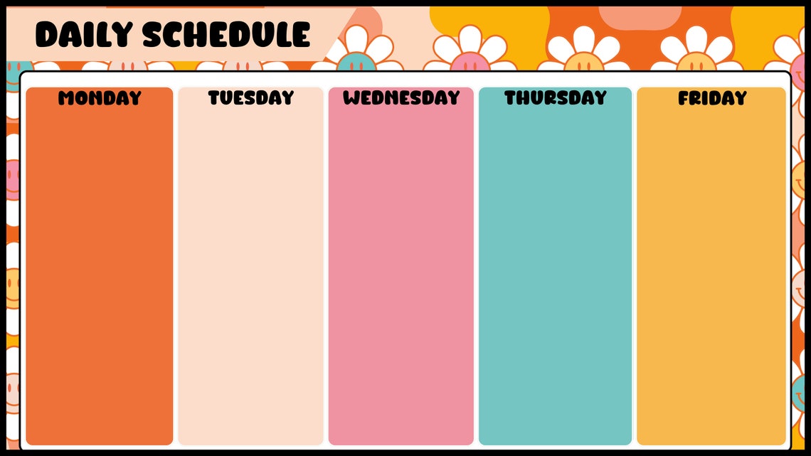 Retro Revival-agenda Google Slides & Power Point Template - Etsy