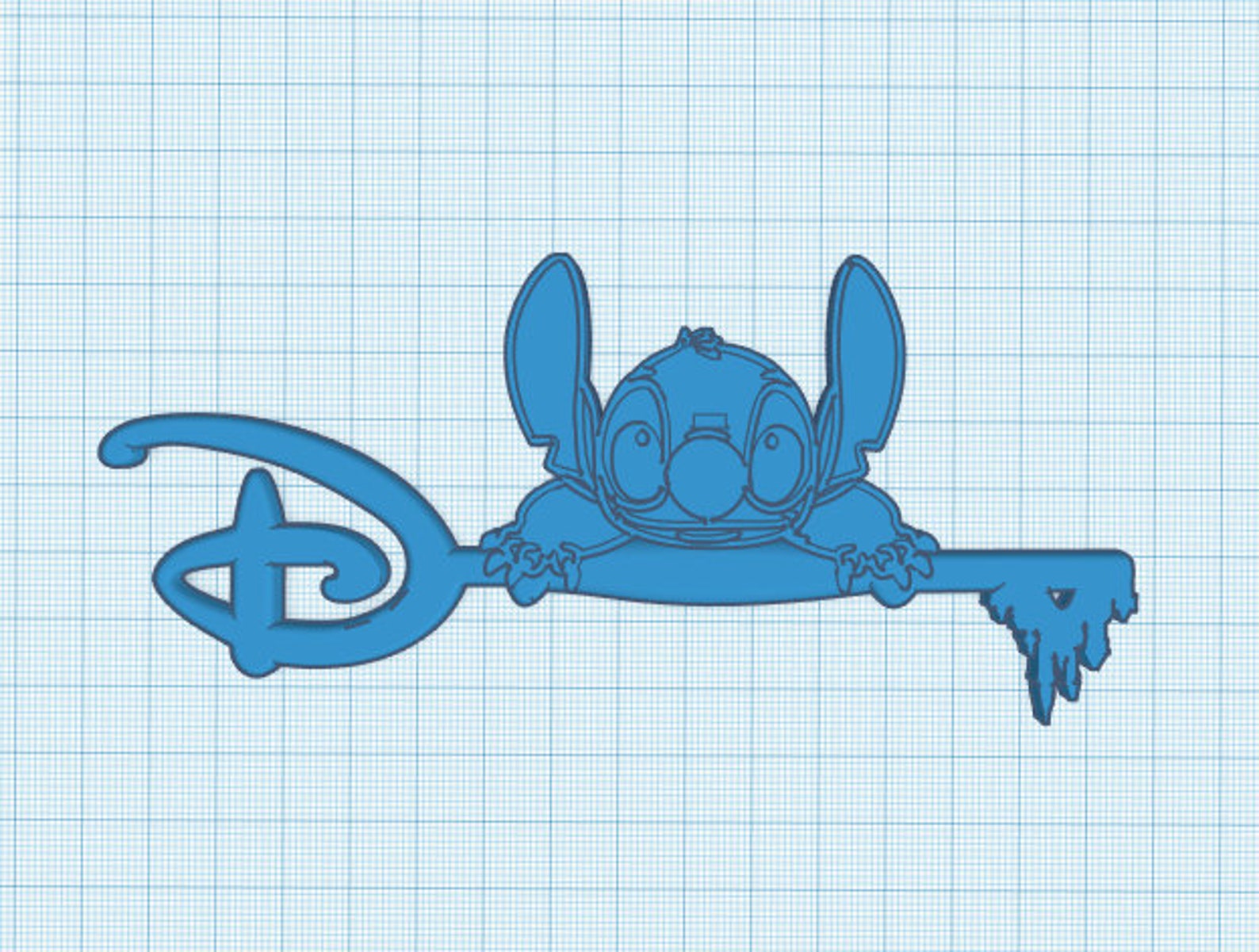 Disney Stitch Key 3D Print Custom STL File Download - Etsy