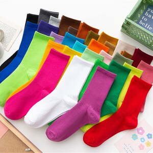 33 Colors Cotton Socks, Solid Color Socks, Dark Socks, Breathable Socks ...