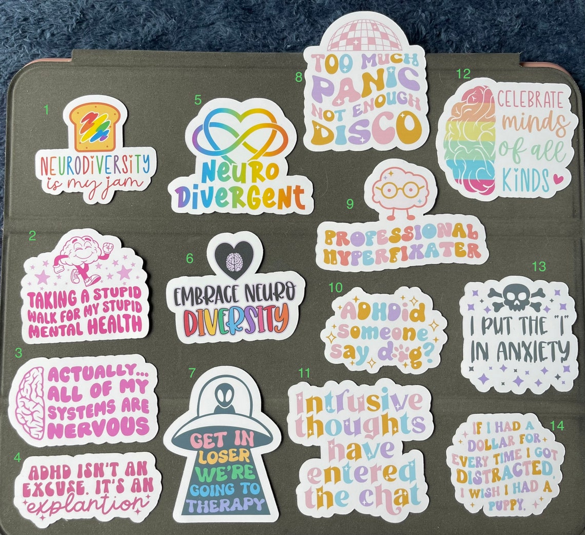Mental Health & Neuro-diversity Stickers - Etsy