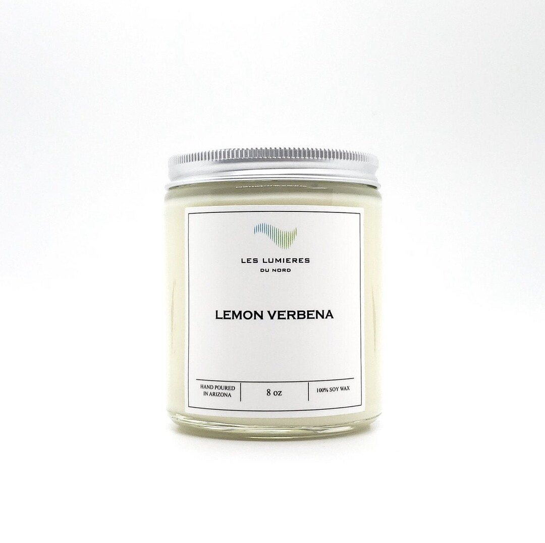 Lemon Verbena - 8oz Soy Candle in a Jar - All Natural 100% Soy Wax - Etsy