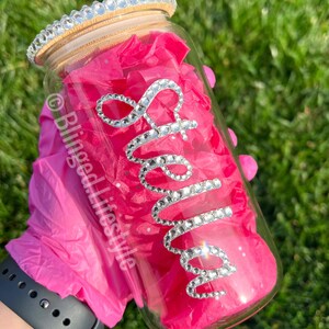 Name Glass Can Custom Bling Cup - Etsy