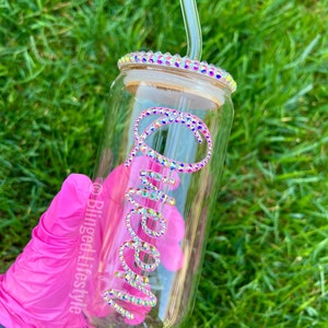 Name Glass Can Custom Bling Cup - Etsy