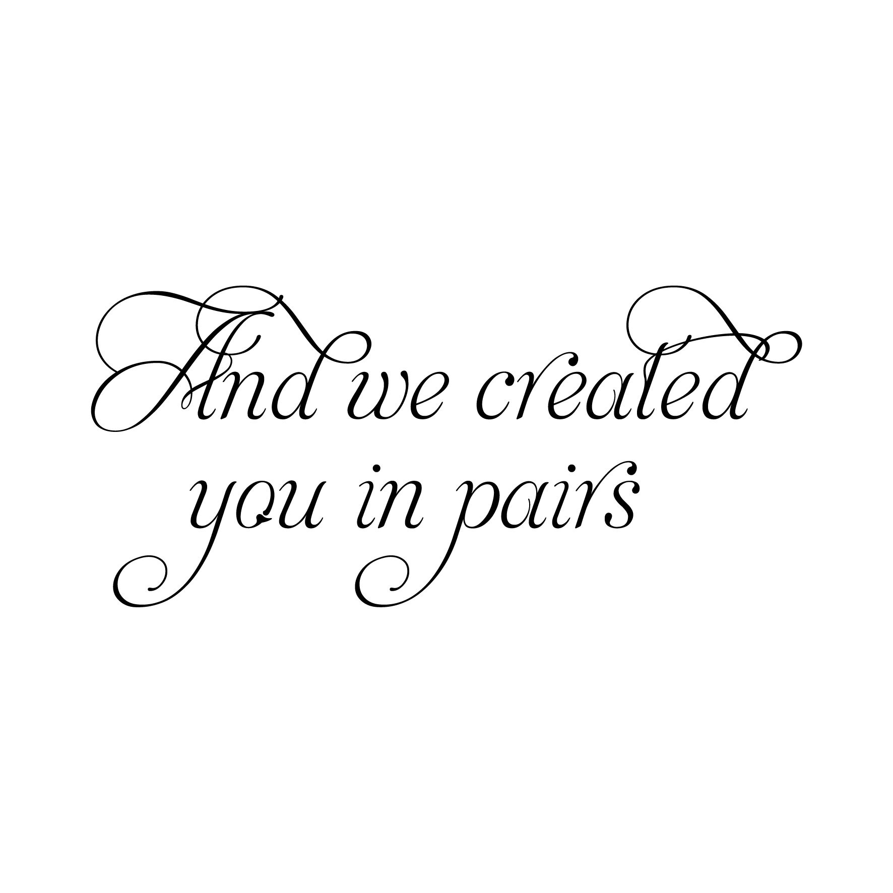 And We Created You in Pairs. Islamic Calligraphy. Dxf Jpeg - Etsy UK