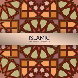 Islamic Geometric Digital Paper Pack, Seamless Pattern. Islamic Digital ...