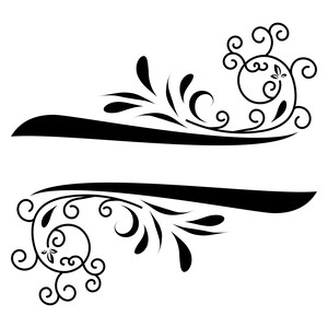 42 Design Elements Curls and Swirls. Dxf, Jpeg ,png, Svg. Instant ...