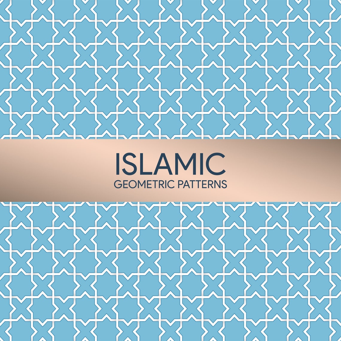 Islamic Geometric Digital Paper Pack Seamless Pattern. - Etsy