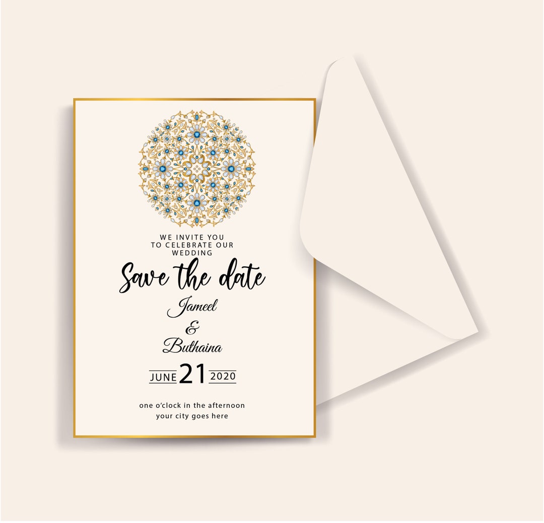Islamic Save the Date. Wedding Save the Date. Nikah Save the Date. - Etsy
