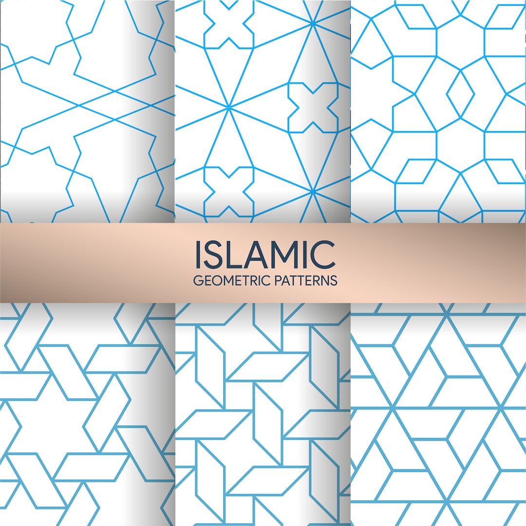 Islamic Geometric Digital Paper Pack, Seamless Pattern. Islamic Digital ...