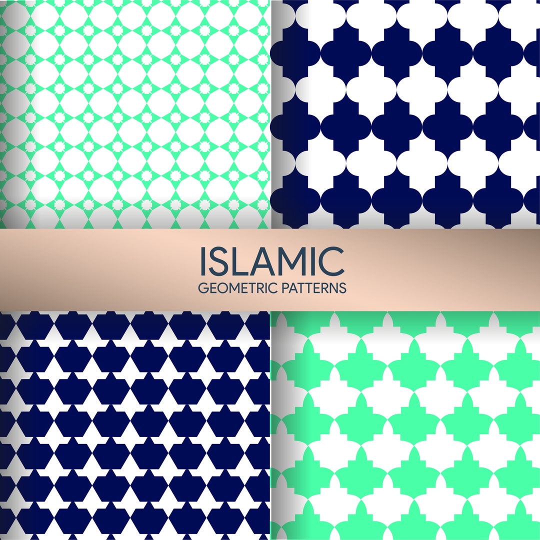 Islamic Geometric Digital Paper Pack, Seamless Pattern. Islamic Digital ...